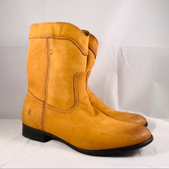 Frye | Shoes | Frye Cognac New Cara Roper Midcalf Leather Boots | Poshmark